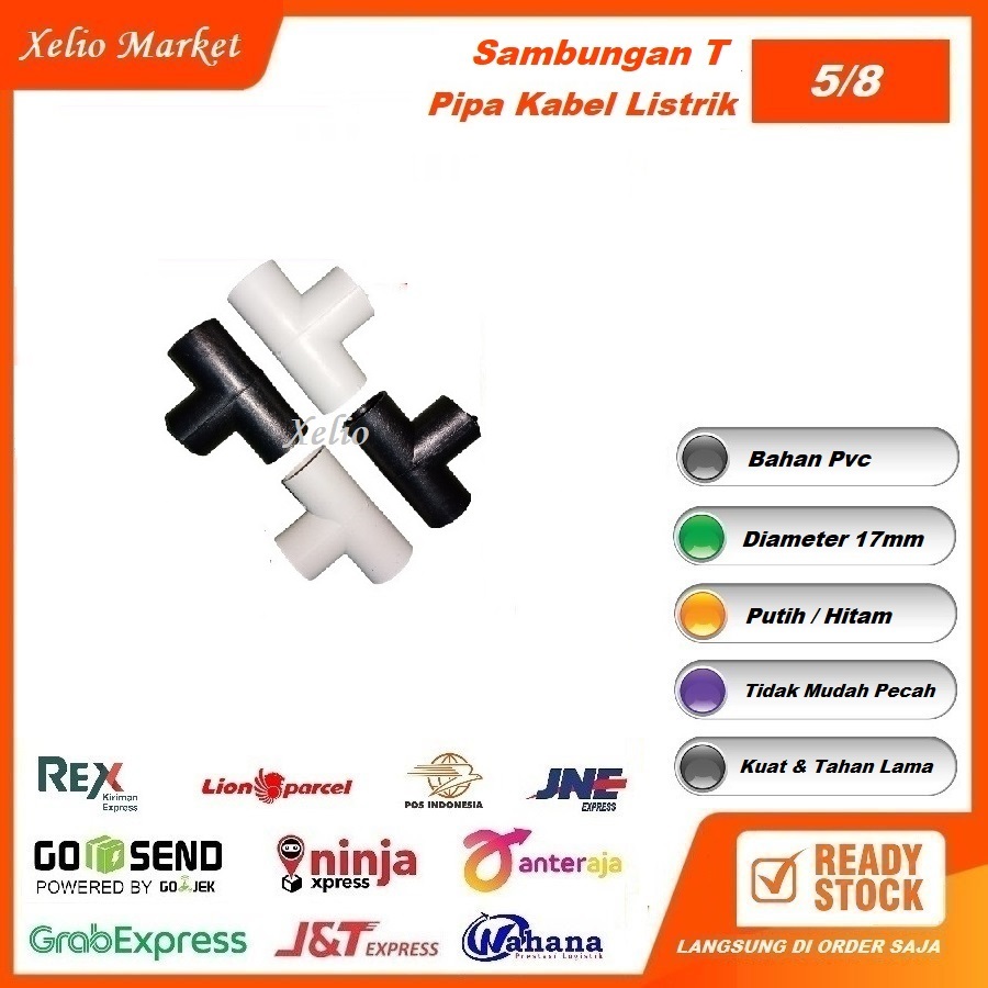 Jual Sambungan Tee Pipa Kabel Listrik 5/8 | Shopee Indonesia
