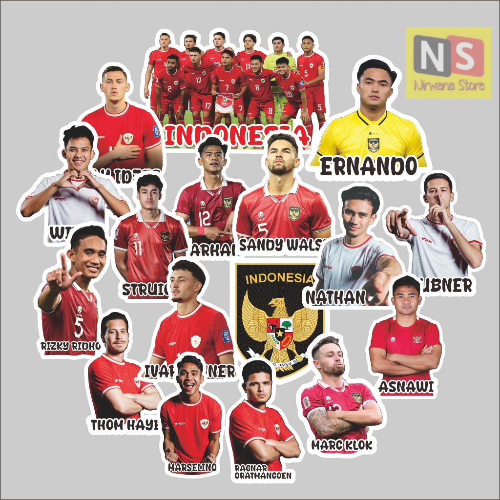 Jual Stiker Pack Timnas Indonesia Sticker Tumbler Laptop Stiker Koper ...