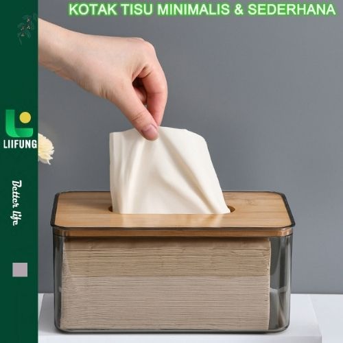 Jual Kotak Tisu Bambu Minimalis / Tissue Box Nordic Style / Kotak Tisu ...