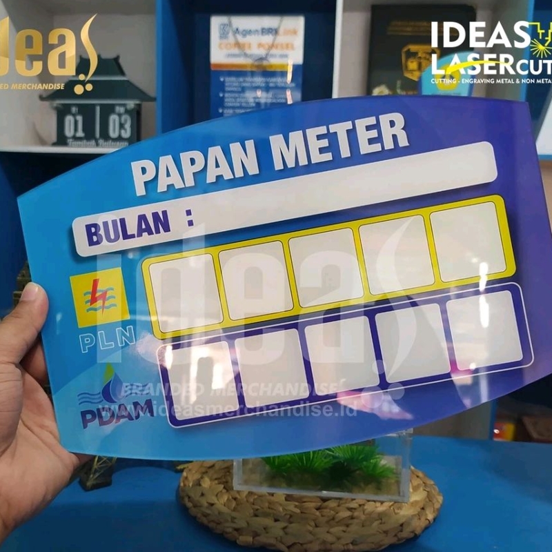 Jual Papan Meter PDAM dan PLN Ukuran 27 x 18 Cm, Papan Stand Meter ...