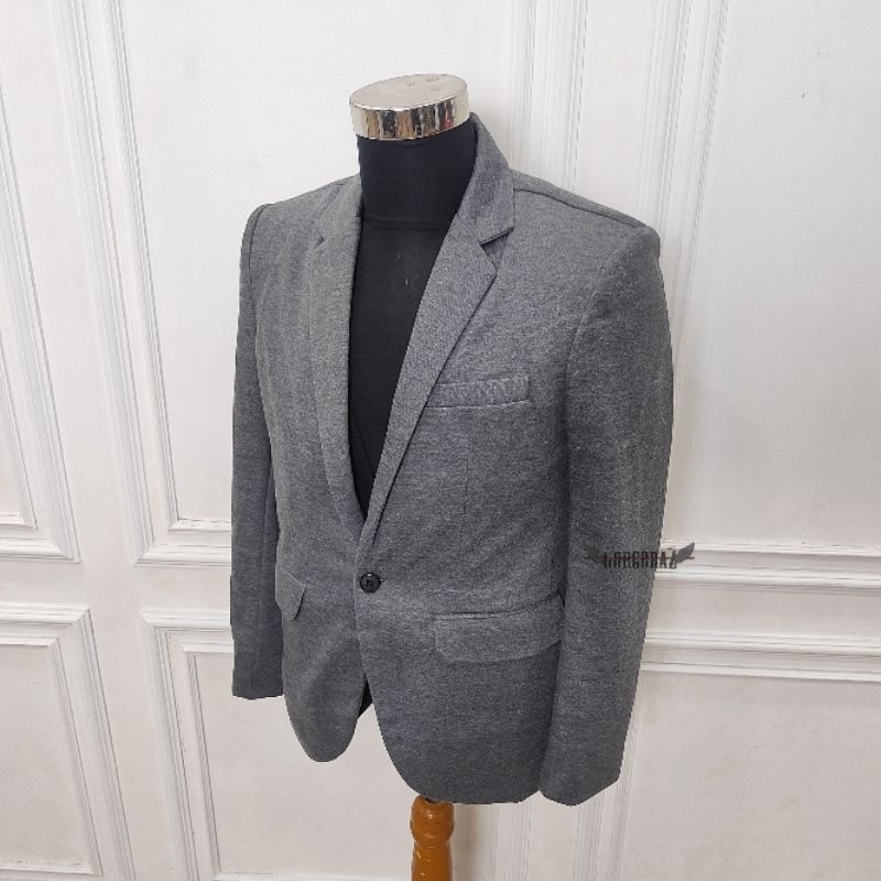 Jual blazer pria jas pria abu tua tebal gorgoraz slimfit casual formal ...