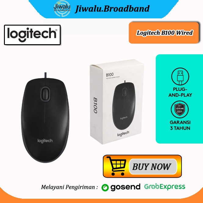 Jual Mouse USB Logitech B100 Original | Shopee Indonesia