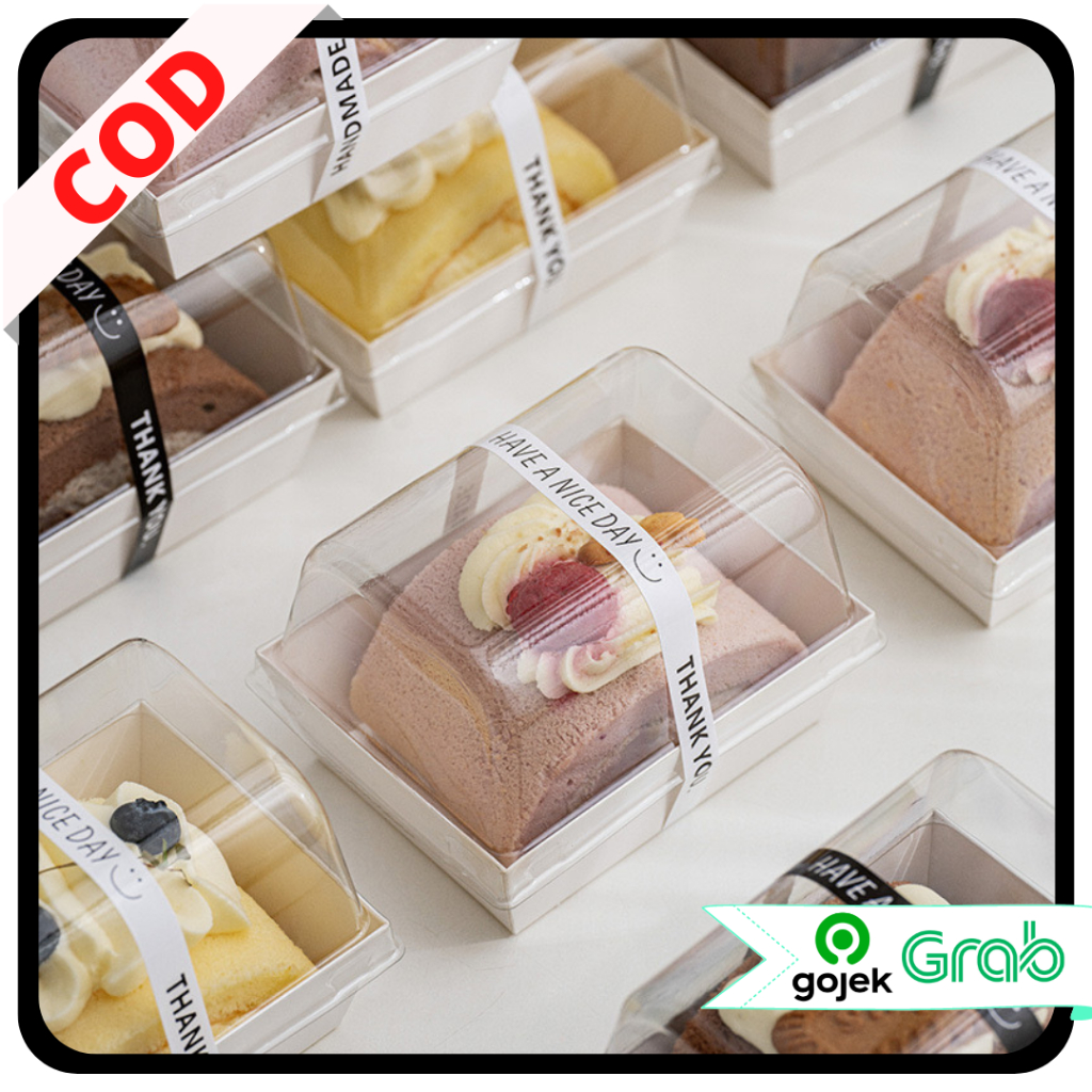 Jual KAISSO - KOTAK BOLU GULUNG PUTIH SIMPLE ESTETIK ROLL CAKE BOX MIKA ...