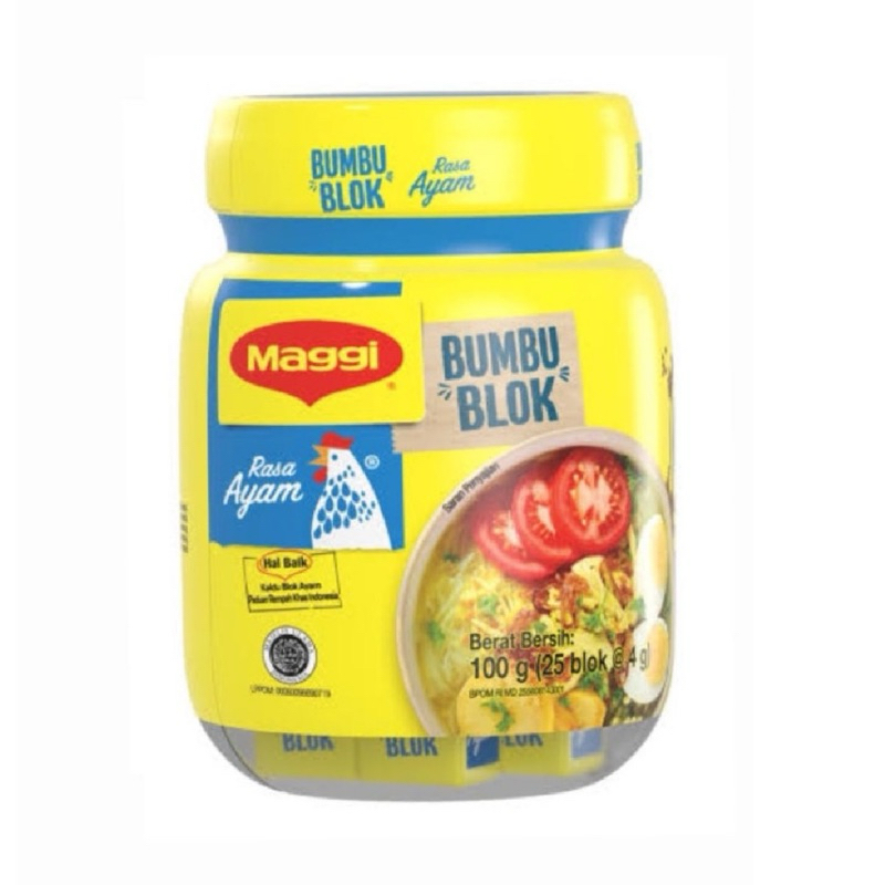 Jual kaldu ayam maggi chicken cube blok 100 gr | Shopee Indonesia