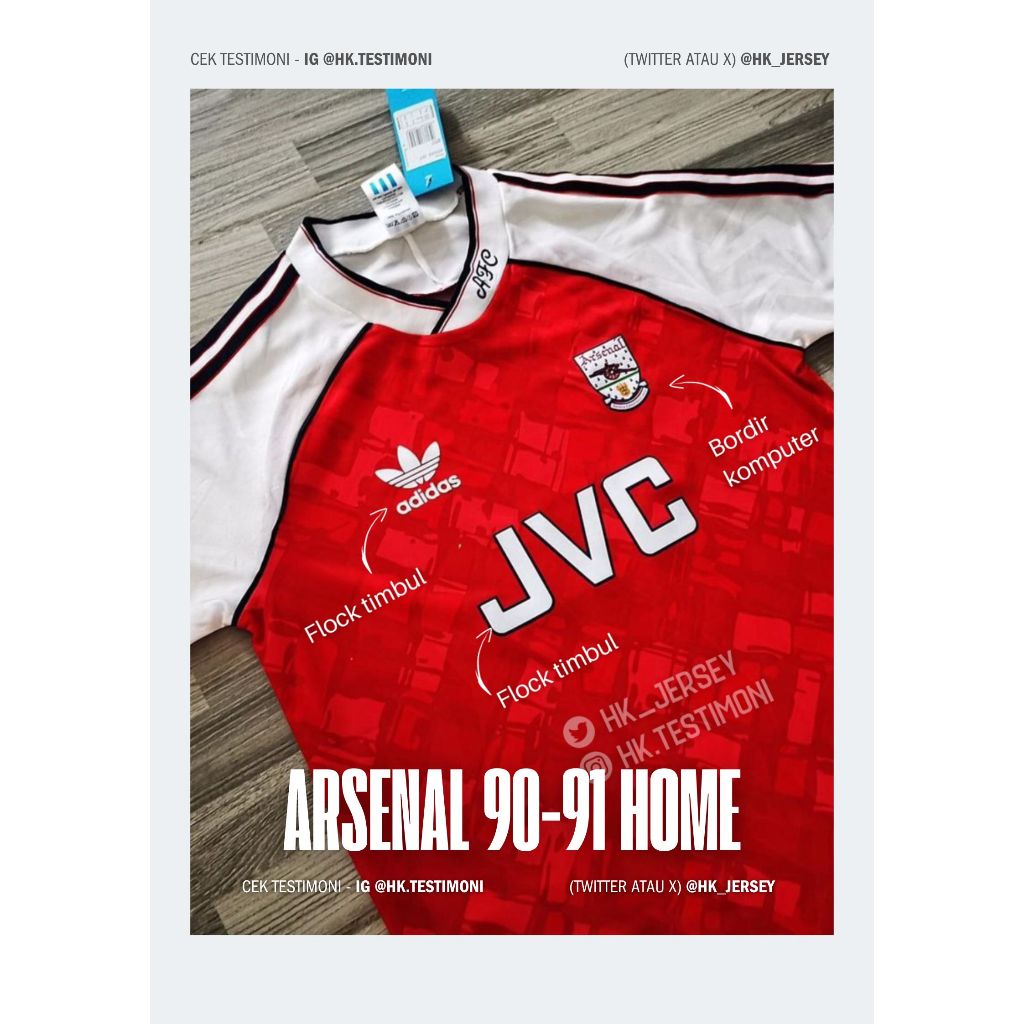 Jual JERSEY ARSENAL 90-91 VINTAGE | Shopee Indonesia