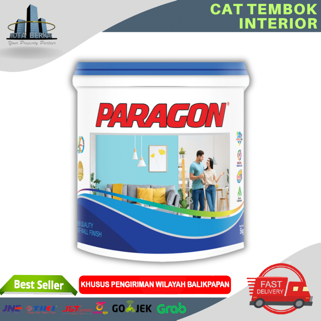 Jual CAT PARAGON/ CAT TEMBOK UNTUK DALAM PARAGON 1 GALON (20KG) PUTIH ...