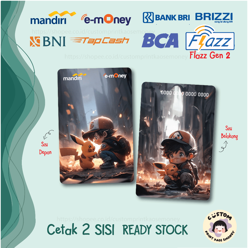 Jual KARTU E MONEY E TOLL ANIME DETECTIVE PIKACHU KARTUN MANDIRI EMONEY ...