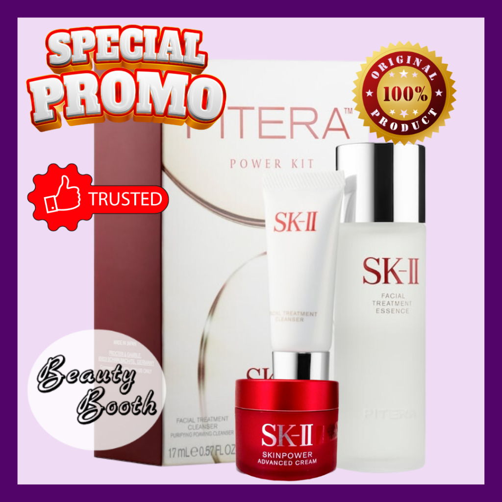 Jual SK-II SKII SK2 Pitera POWER KIT ( FTE 75ml, Cleanser 20gr, Skinpower Advanced 15 gr ...