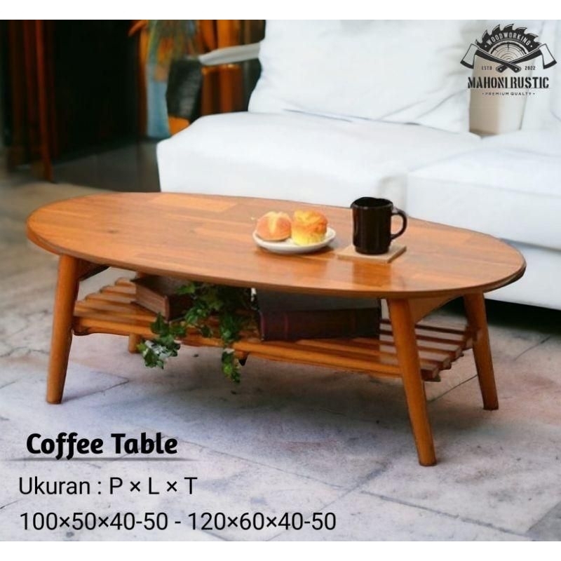 Jual meja tamu oval minimalis meja tundan oval | Shopee Indonesia