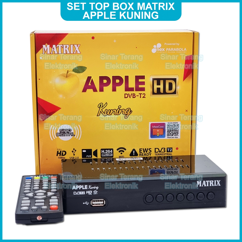 Jual STB MATRIX DVBT2 APPLE KUNING | Shopee Indonesia