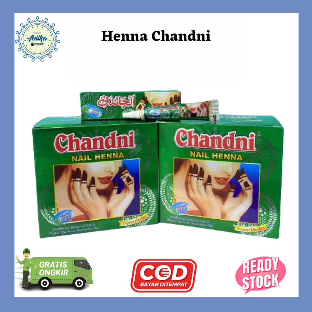 Jual Henna Chandni Halal ISI 12 pcs Oleh Oleh Haji & Umrah INAI KUKU ...