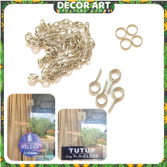 Jual Rantai Besi Silver plus Aksesoris pasang untuk signage (Kd. AKS ...