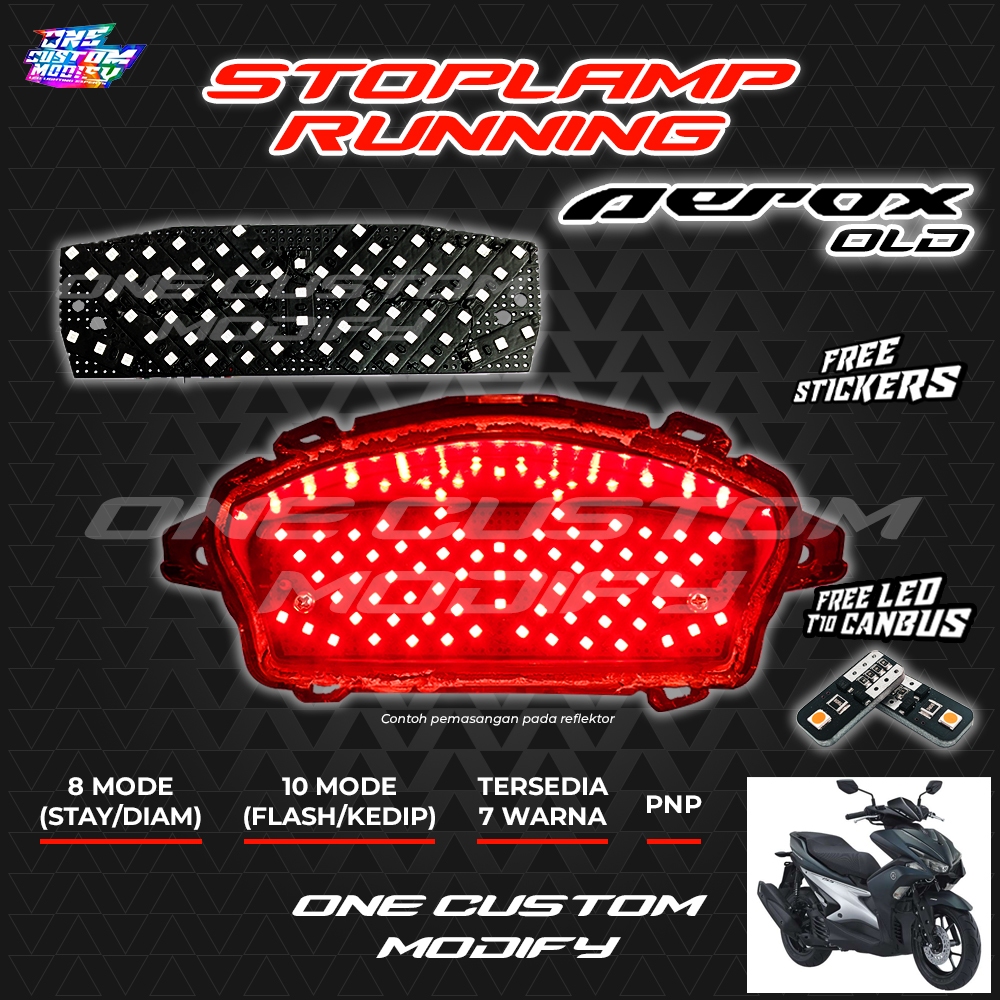 Jual STOPLAMP RUNNING AEROX 155 LAMPU LED REM BELAKANG MOTOR VARIASI TAILIGHT ONE CUSTOM MODIFY ...