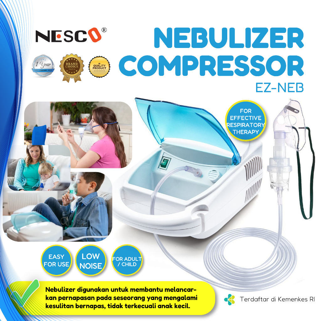Jual Nesco Nebulizer Compressor Ez-Neb untuk melegakan saluran napas ...