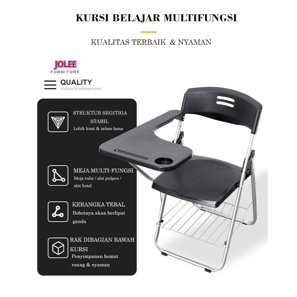Jual Kursi Kampus/Kursi Lipat Belajar/ Kursi Sekolah /Kursi Kuliah ...