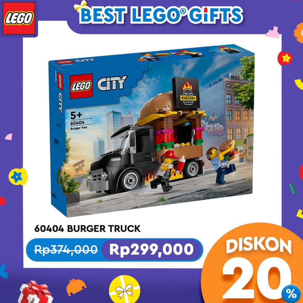 Jual ART F86Y LEGO City 644 Burger Van Toy Building Set 194 Pieces ...