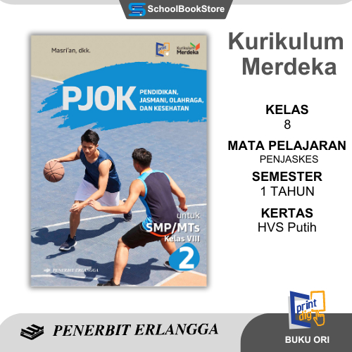 Jual Buku Paket PJOK KLS Kelas 8 2 VIII SMP MTS Kurikulum Merdeka Mata Pelajaran Penjas ...