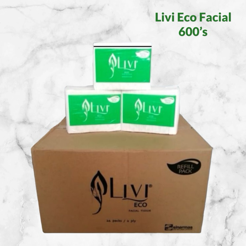 Jual Tissue LIVI ECO Facial Refill 600's (Dus) | Shopee Indonesia