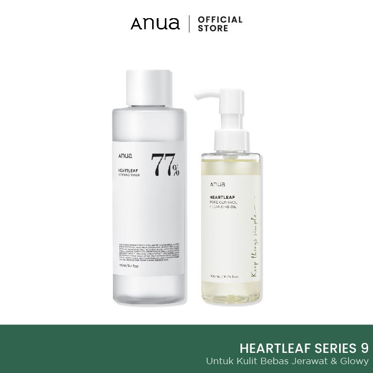 Jual ART I3U ANUA Heartleaf Series 9 Toner 25ml Cleansing oil 2ml ...