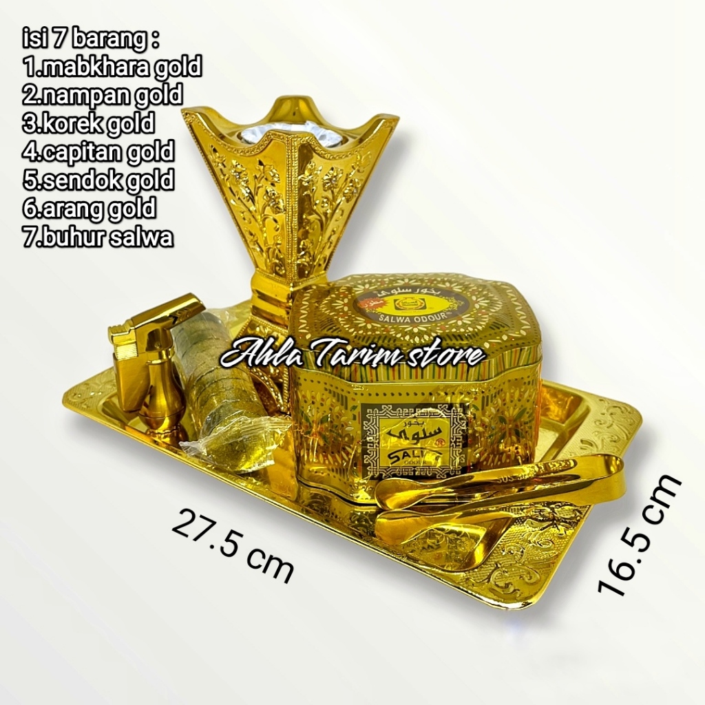 Jual Paket Buhur Lengkap Paket Bukhur Mewah Warna Gold Paket Bukhur ...