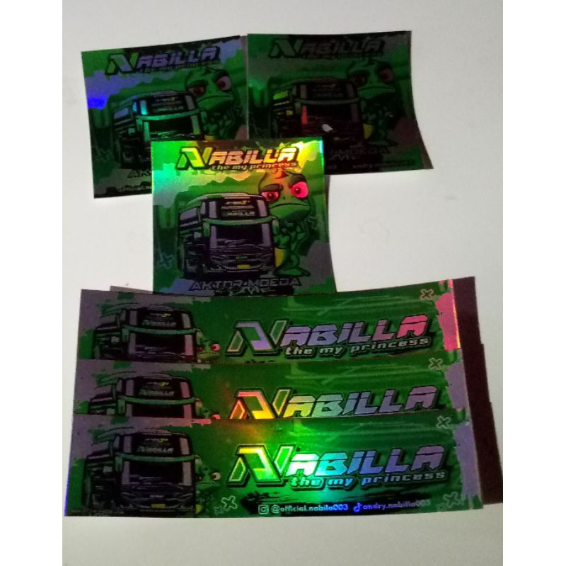 Jual Stiker bus basuri Nabila hologram terbaru | Shopee Indonesia