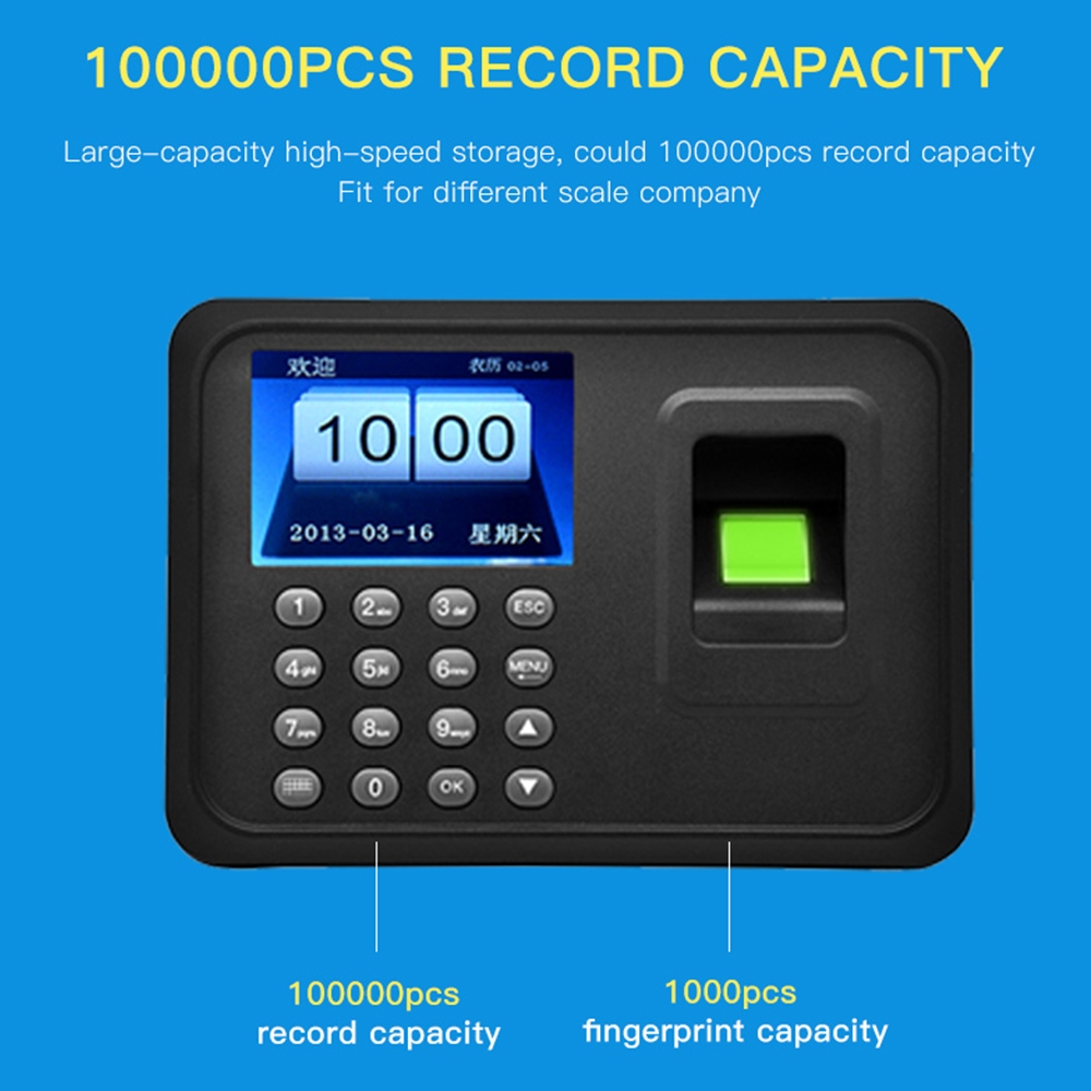 Jual Mesin Absensi Attendance Fingerprint 1000 A6 - Black | Shopee ... Jual Mesin Absensi Attendance Fingerprint 1000 A6 - Black | Shopee ...