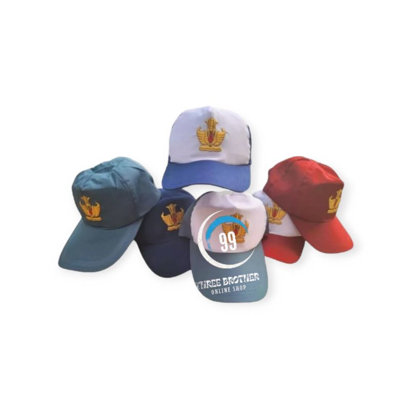 Jual Topi Sekolah Sd Smp Sma Pramuka grosir seragam sekolah logo ...