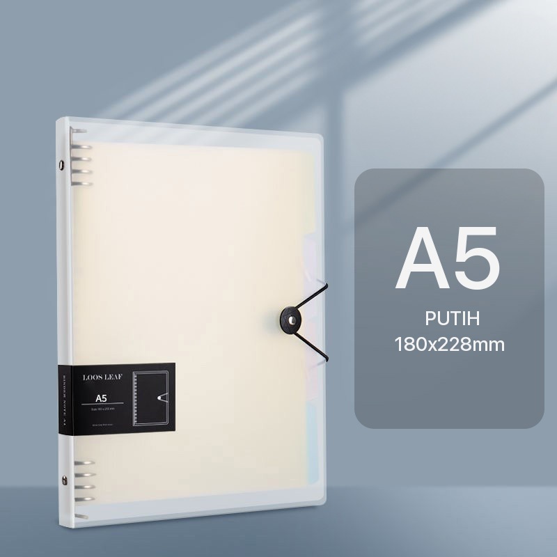Jual [READY] Aimilo Binder A5/B5 Buku Binder Aesthetic Transparan Hitam ...