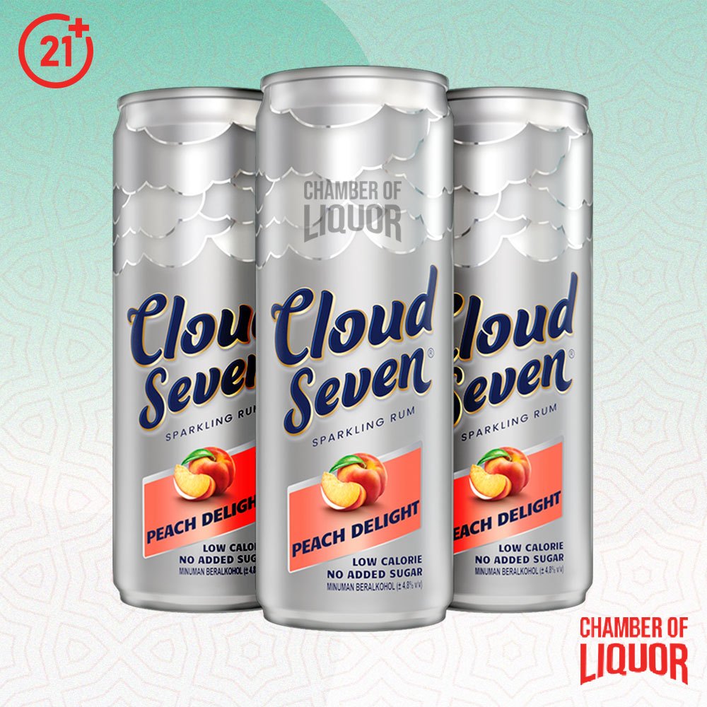 Jual Cloud Seven Peach Delight Sparkling Rum 350ml | Shopee Indonesia