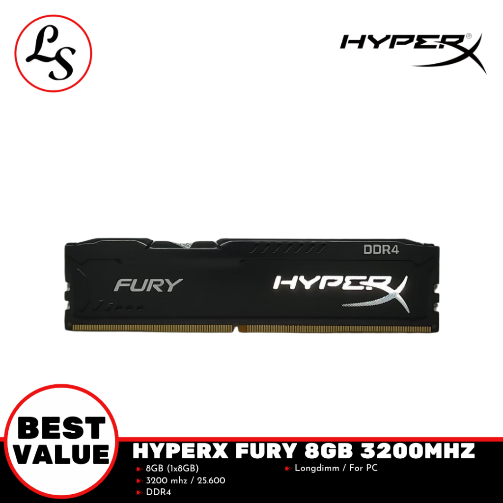Jual KINGSTON HYPERX RAM Fury 8GB ( 1 x 8 GB ) 3200 Mhz DDR4 | Shopee ...