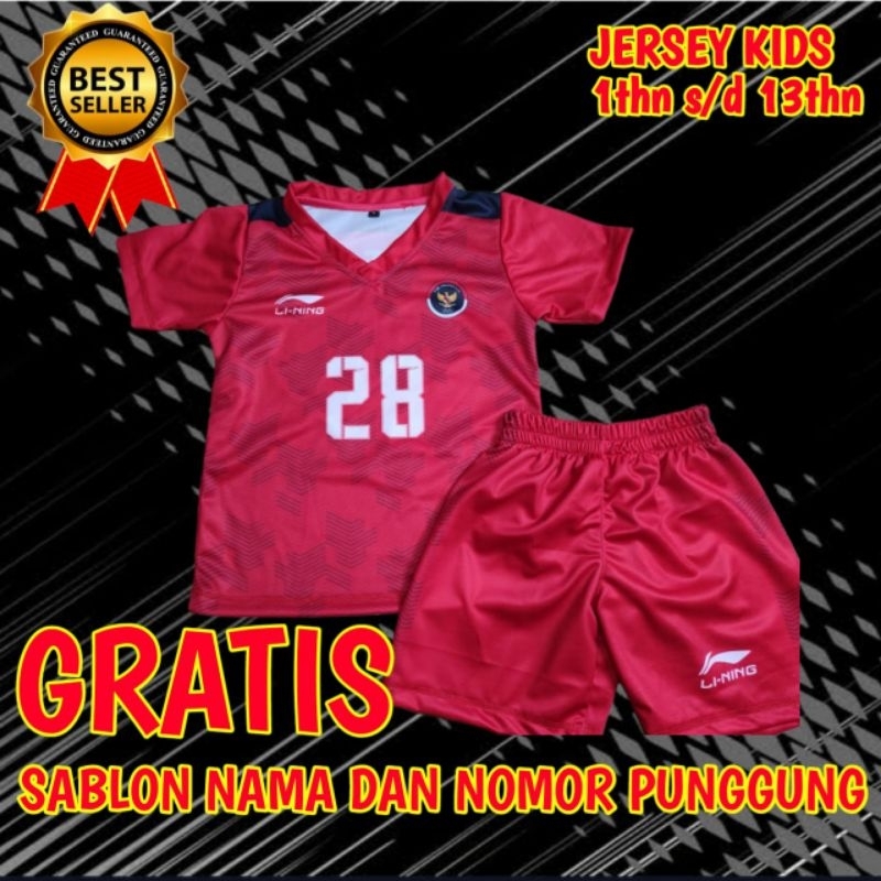 Jual Jersey Anak Timnas Home 2024 By Erspo Terbaru PREMIUM | Shopee ...