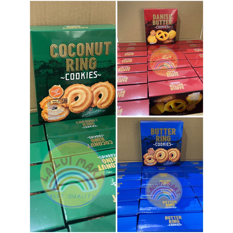 Jual Ever Delicious Cookies Danish Butter Coconut Ring Cookies Kemasan ...