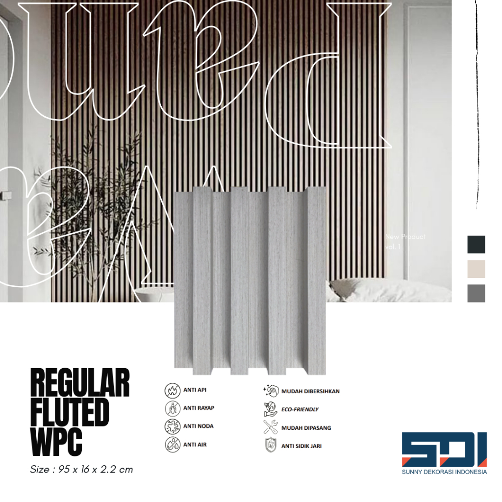 Jual Wall panel WPC ukuran 95 cm Aesthetic | Wallpanel 3 D | Wood panel ...