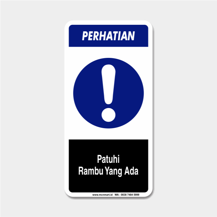 Jual Safety Sign Rambu K3 APD - Patuhi Rambu Yang Ada | Shopee Indonesia