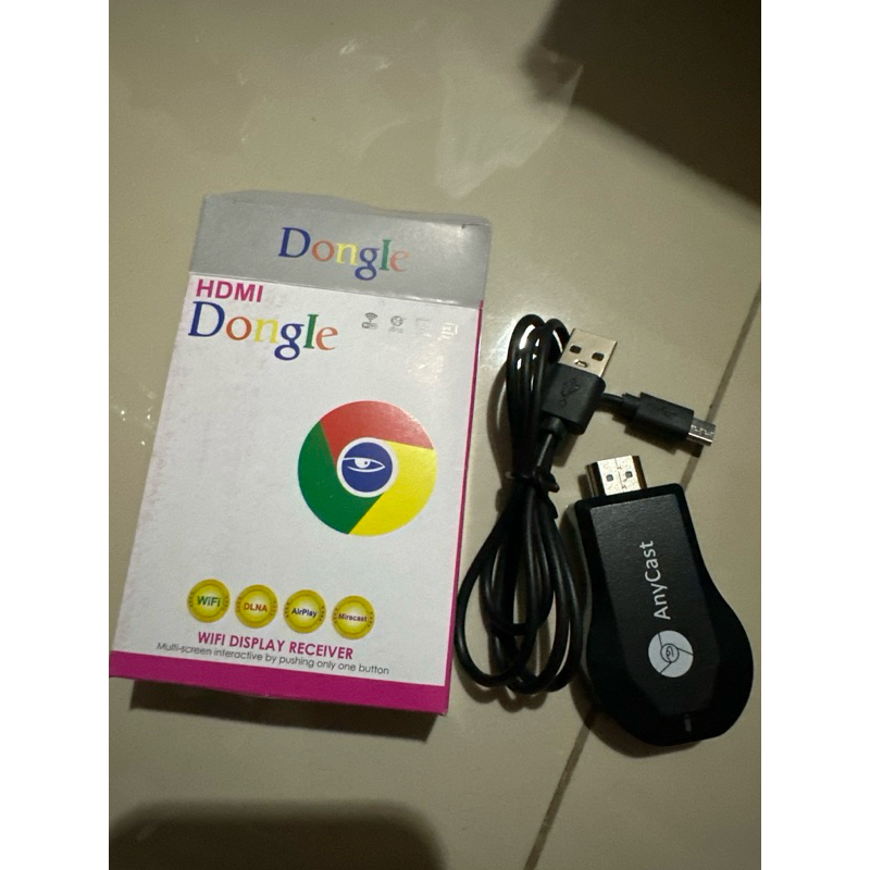 Jual ANYCAST DONGLE HDMI WIRELESS WI-FI DISPLAY RECEIVER TV | Shopee ...