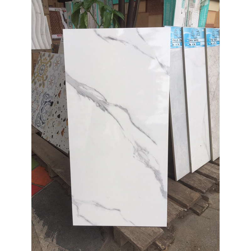Jual keramik dinding 30x60 putih motif carara marmer white kw1 kw2 kilap glossy | Shopee Indonesia