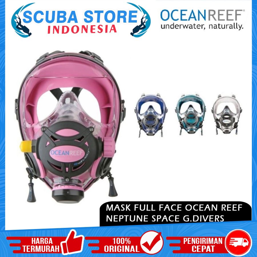 Jual Mask Full Face Scuba Diving Ocean Reef Neptune Space G.Divers ...