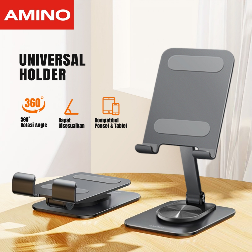 Jual AMINO 360 Rotatable Foldable Phone Stand Holder Dudukan Handphone ...