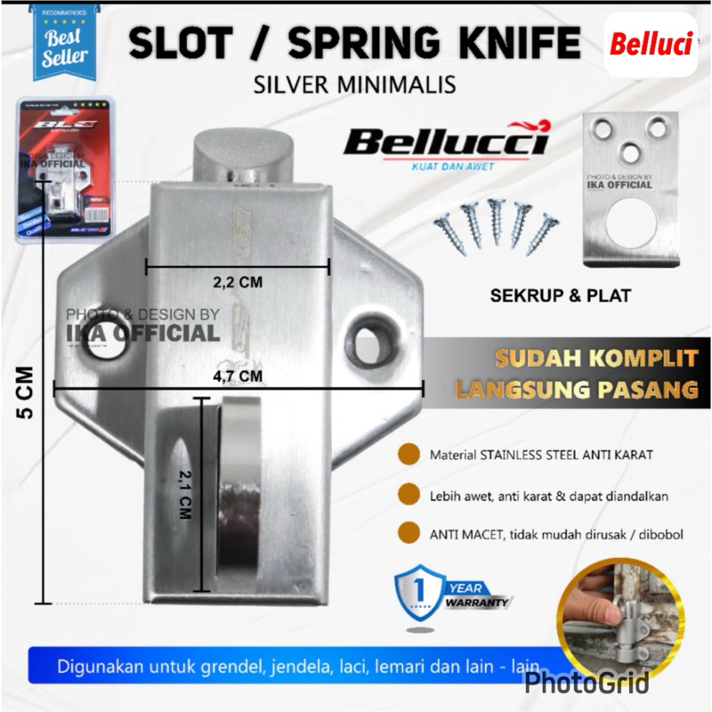 Jual Nicole Spring Knife Jumbo SALE NICOLE SPRING KNIFE JENDELA HITAM ...
