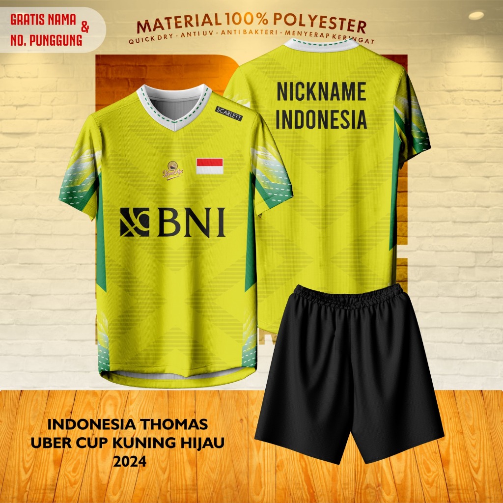 Jual Jersey/Baju TIMNAS BADMINTON THOMAS UBER CUP 2024 SUPORTER Gratis ...