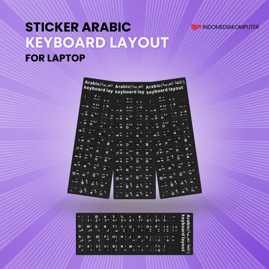 Jual STICKER ARABIC KEYBOARD LAYOUT FOR LAPTOP | Shopee Indonesia