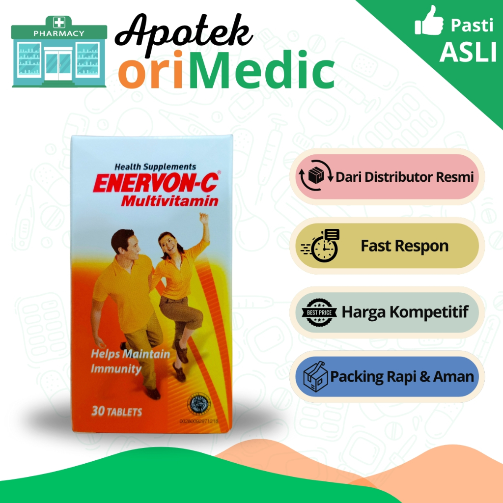 Jual Enervon-C Botol Vitamin C dan B Complex Isi 30 Tablet | Shopee ...
