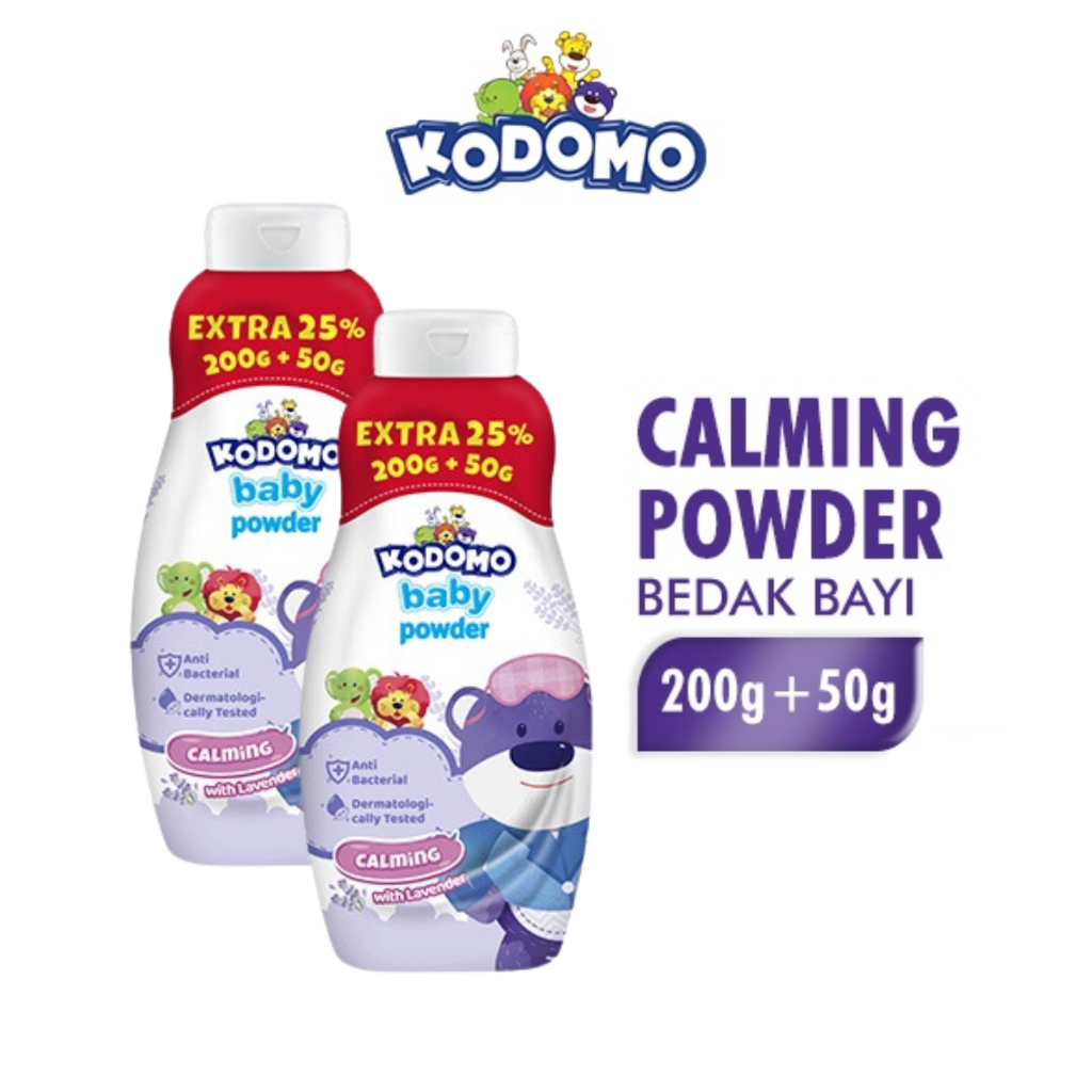 Jual KODOMO Baby Powder Bedak Bayi Calming with Lavender Botol 200gr x 2 pcs | Shopee Indonesia