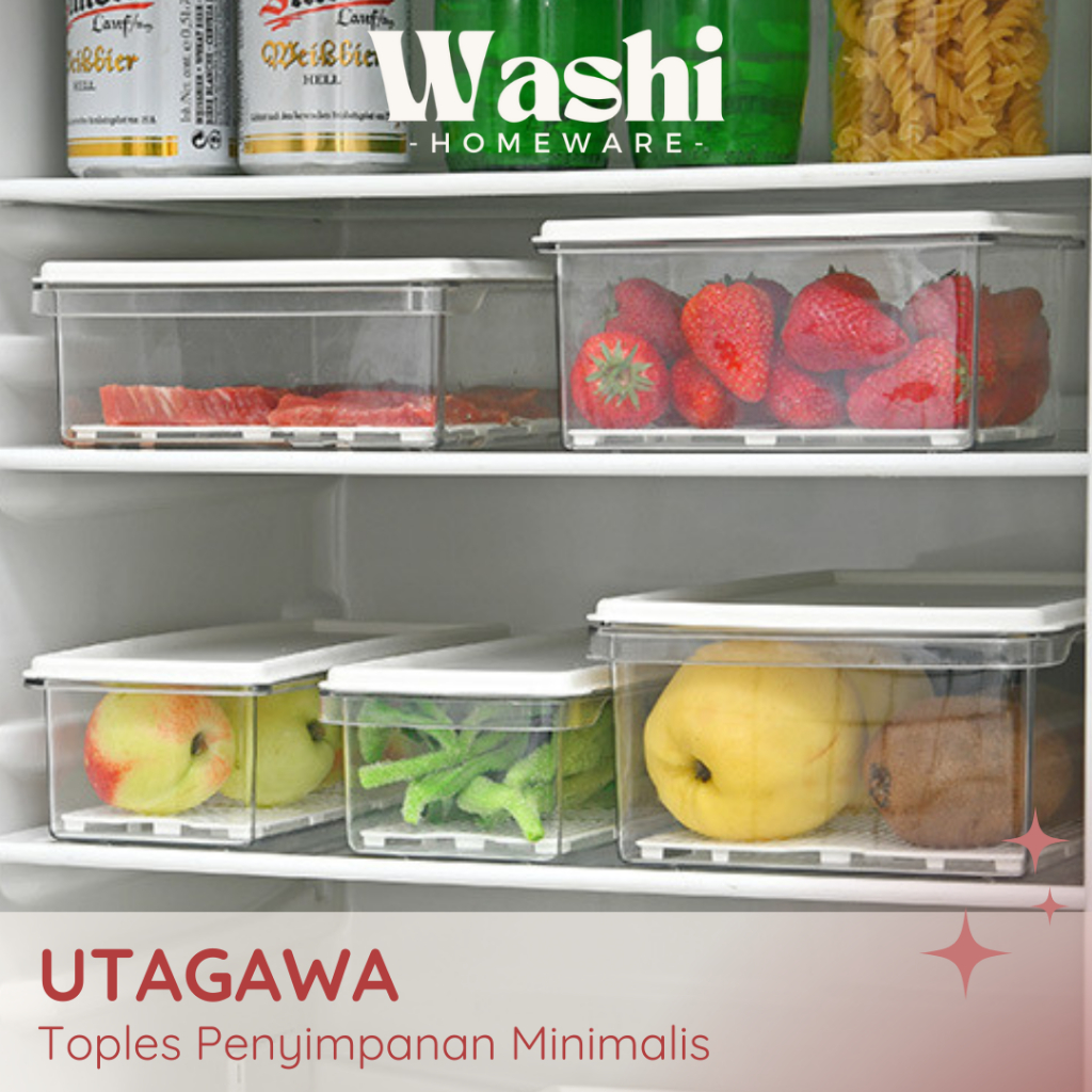 Jual WASHI - UTAGAWA Storage Box Food Estetika Fresh Box Makanan ...