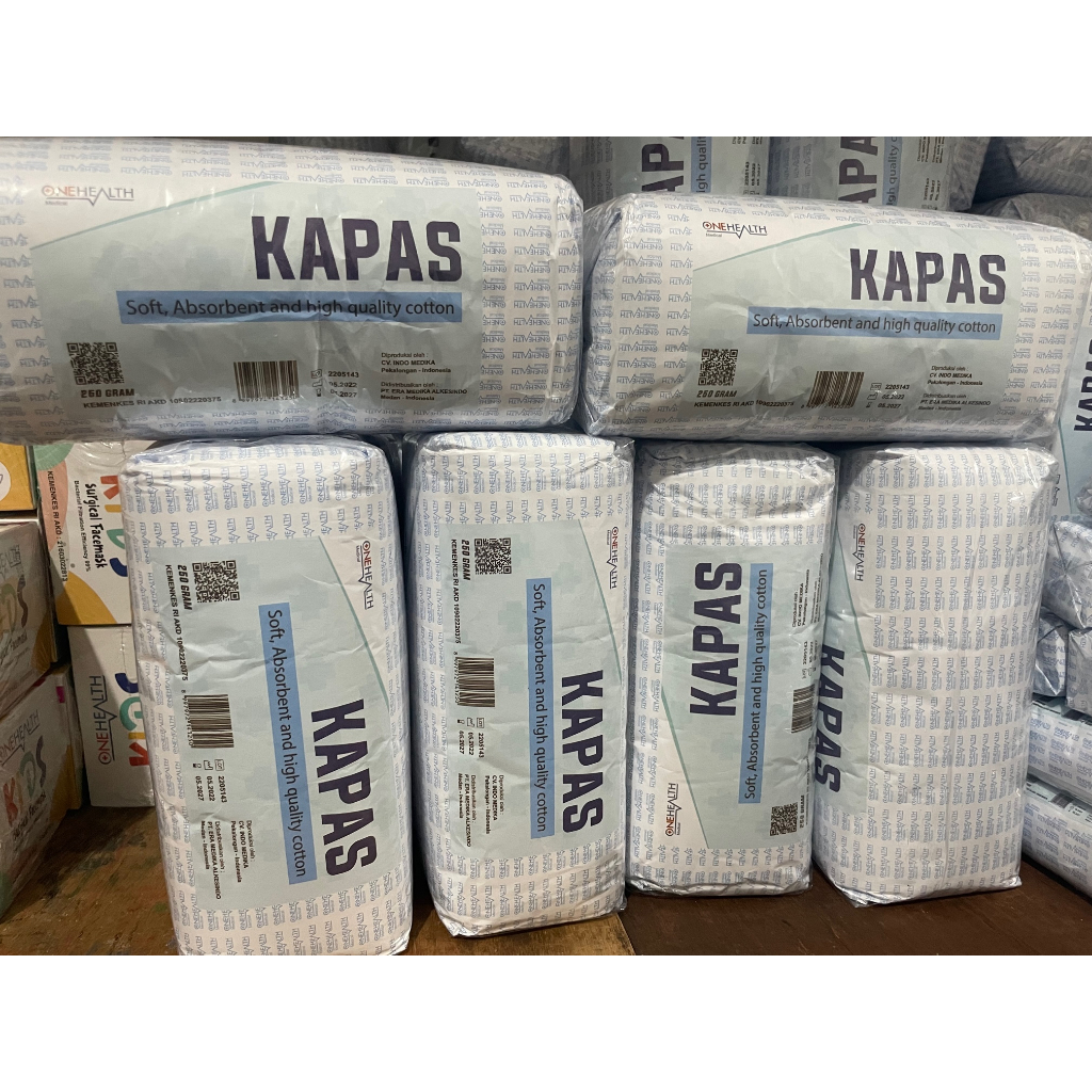 Jual Onehealth Kapas Pembalut 250 gram / Kapas Gulung 250 gram / Kapas ...