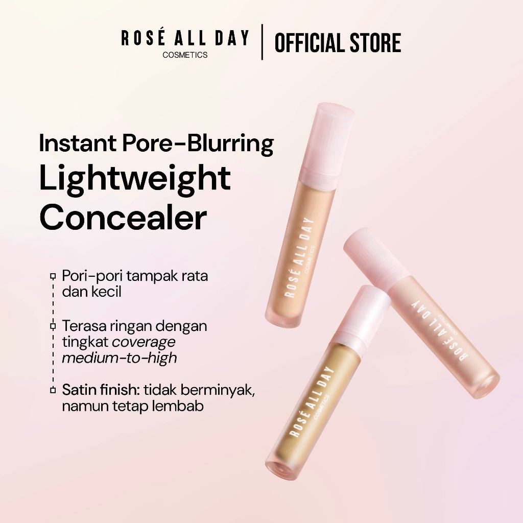 Jual Rose All Day Lightweight Concealer | Medium-to-High Coverage ...