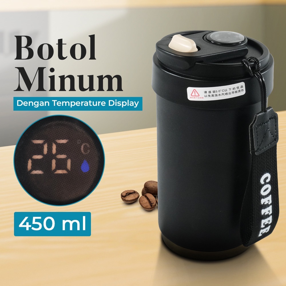 Jual Termos Botol Minum Tumbler Temperature Suhu LED Display Stainless ...