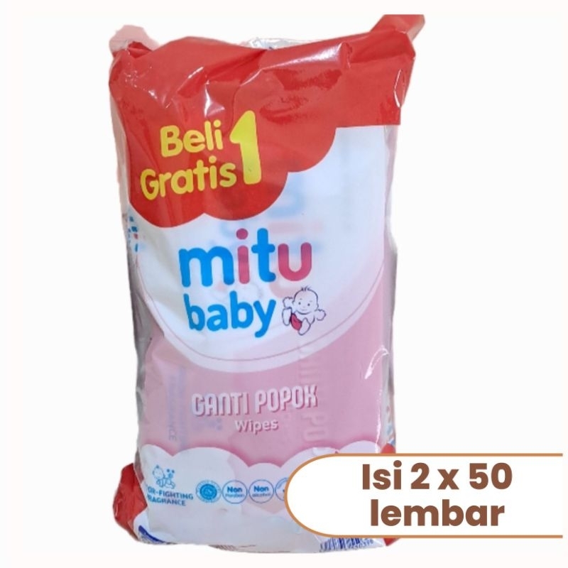 Jual Mitu Tissue Basah Bayi Buy 1 Get 1 (50s+50s) / Mitu Baby Wipes ...