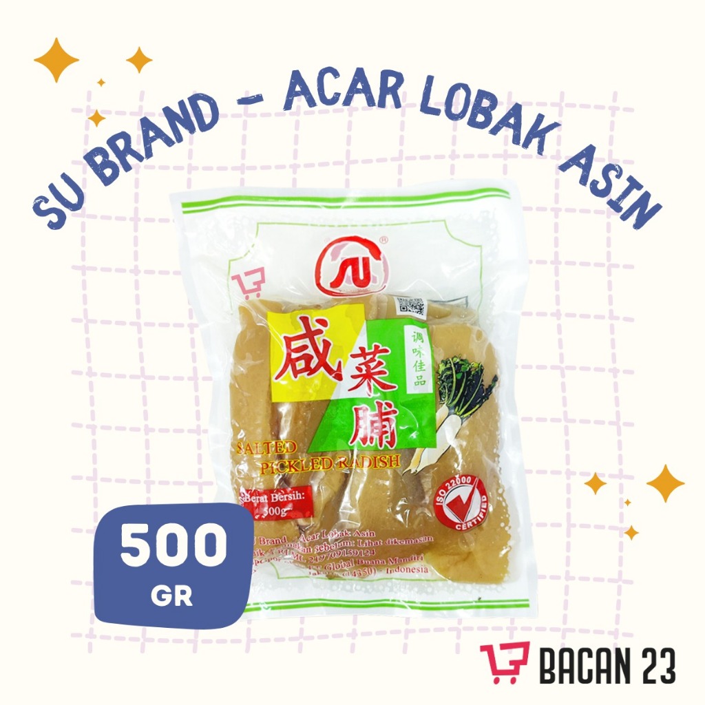 Jual SU Brand Acar Lobak Asin (500 Gr) / Salted Pickled Radish / Caipo ...