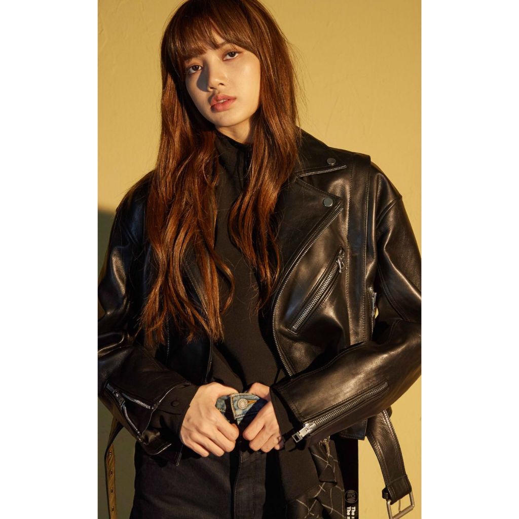 Jual Blackpink Lisa Oversized Leather Jacket Replika Jaket Semi Kulit ...